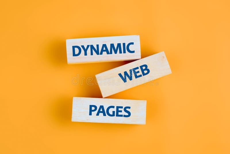 Building Dynamic Web Pages with Wooden Blocks on a Vibrant Yellow ... Building Dynamic Web Pages with Wooden Blocks on a Vibrant Yellow ...