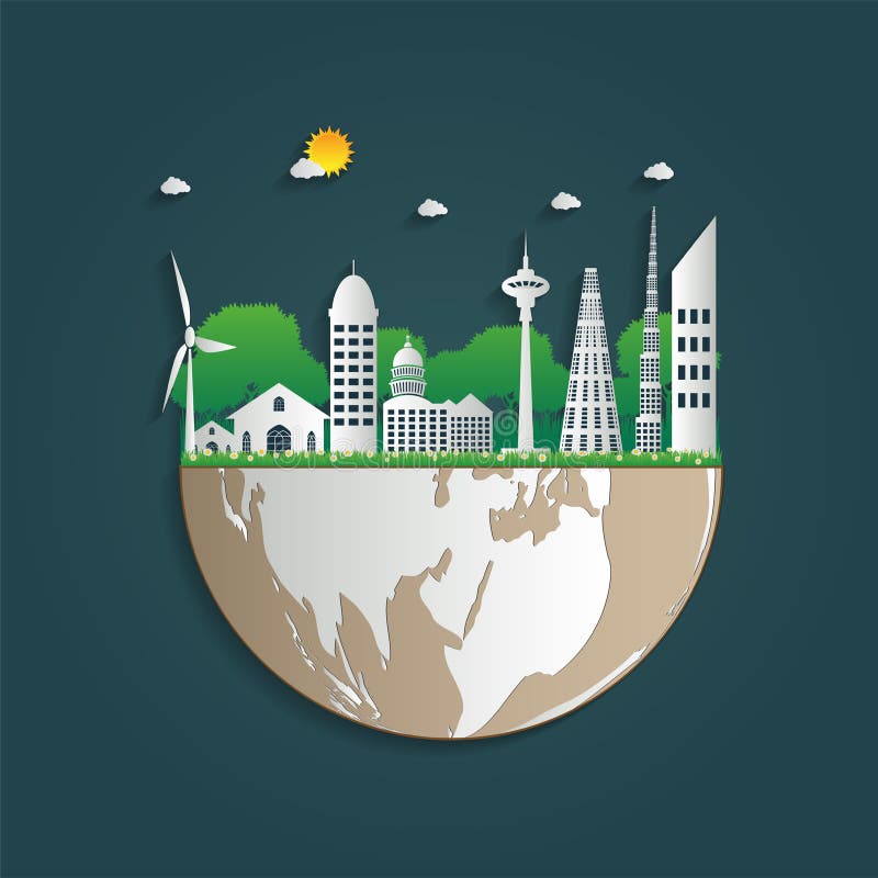 Building Ecology.Green Cities Help the World with Eco-friendly Concept ...