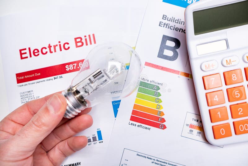Building Efficiency Class Energy Label Consumption Concept Stock Photo ...