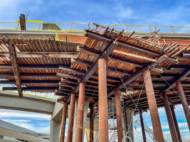 Bracing and Support in Place for a Overhead Freeway Construction ...