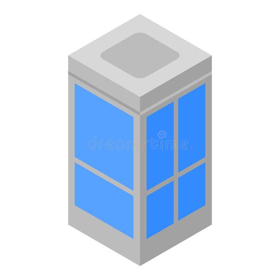 Building Elevator Icon, Isometric Style Stock Vector - Illustration of ...