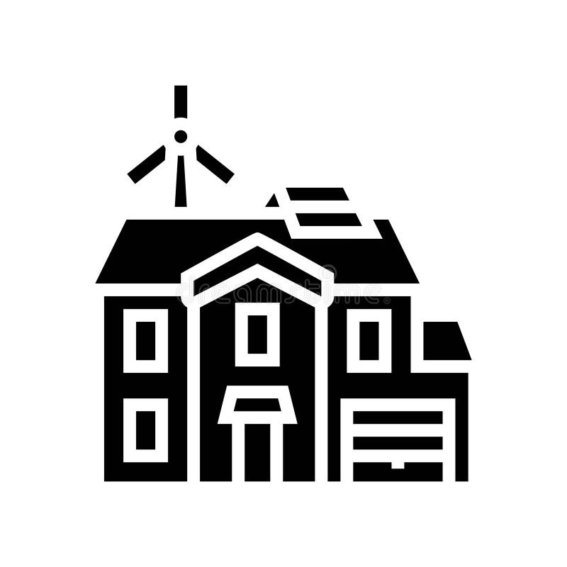 Building Energy Efficient Glyph Icon Vector Illustration Stock Vector ...