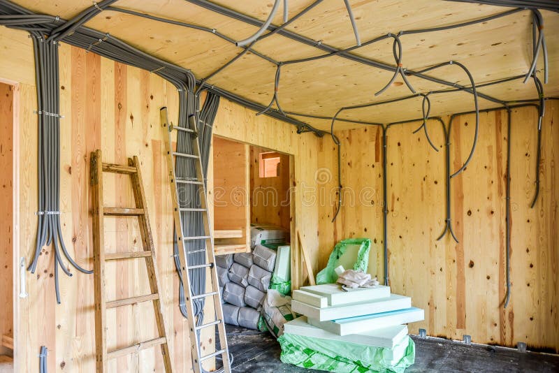 Building Energy Efficient Passive Wooden House. Stock Image - Image of ...