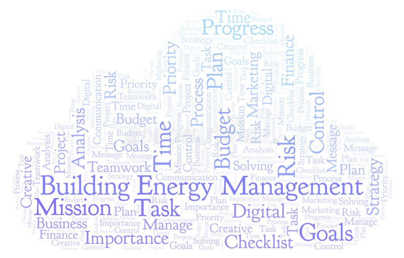 Building Energy Management Word Cloud, Made with Text only. Stock ...