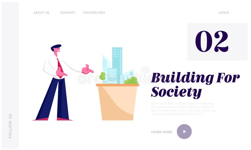 Building Engineering Construction Website Landing Page. Architect ...