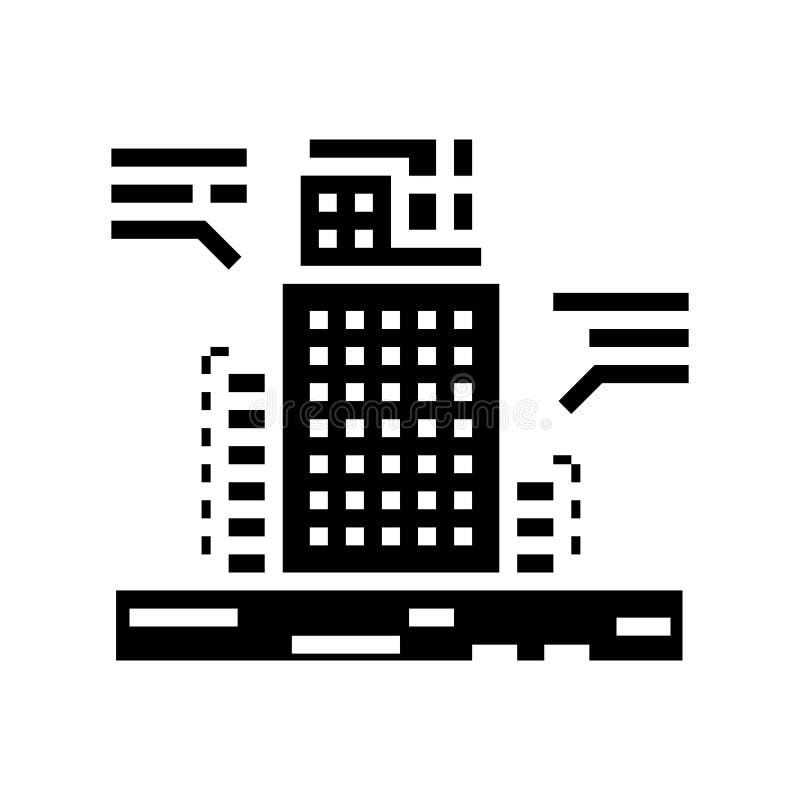 Building Engineering Glyph Icon Vector Illustration Stock Illustration ...