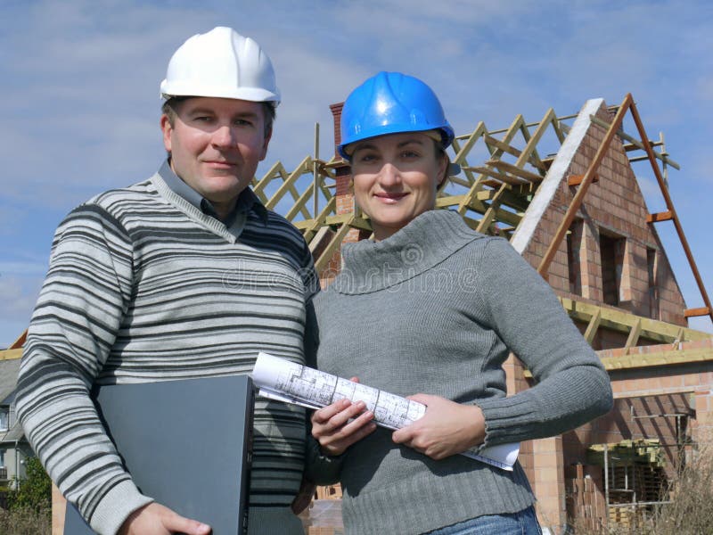 Building engineers stock photo. Image of developer, female - 5999668