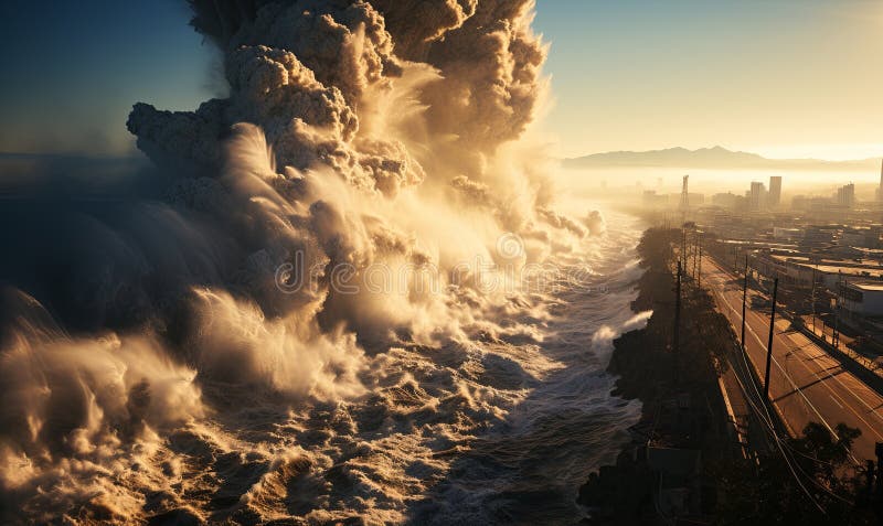 Building Engulfed in Large Plume of Smoke Stock Image - Image of plume ...