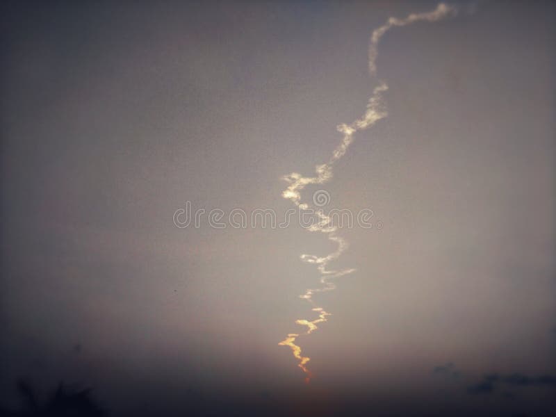 Thunder Evening Sunset Clouds Skyline Click Stock Photo - Image of ...