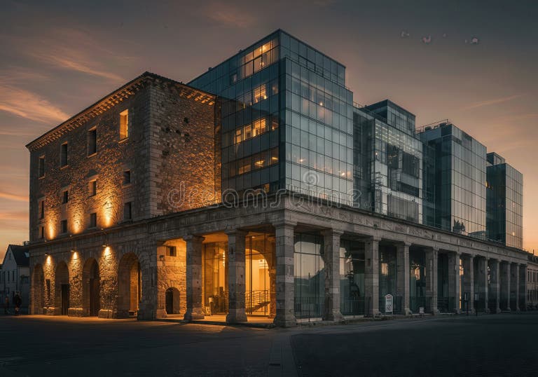 Building Exists Multiple Time Periods Ancient Medieval Modern Future ...