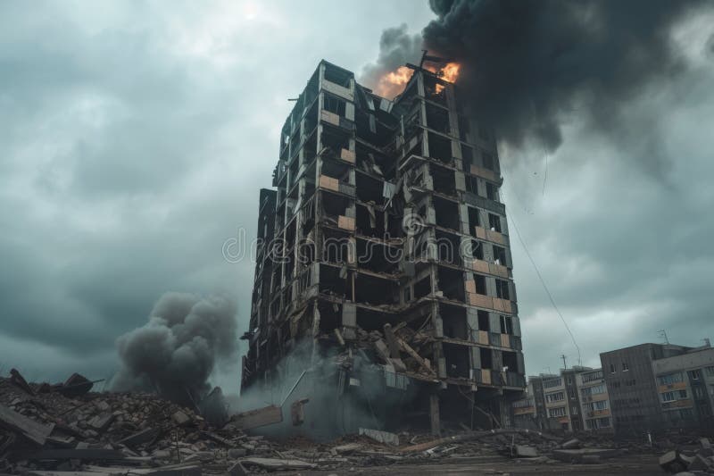 Building Exploding in a Massive Blast Stock Image - Image of demolition ...