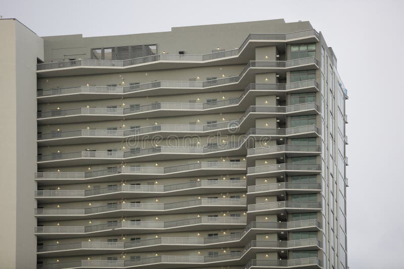 Building Exterior Balcony Section Stock Image - Image of abstract ...