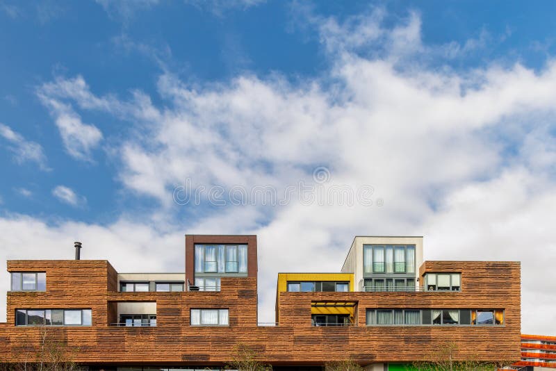 Contemporary Apartments in Almere, the Netherlands Stock Image - Image ...