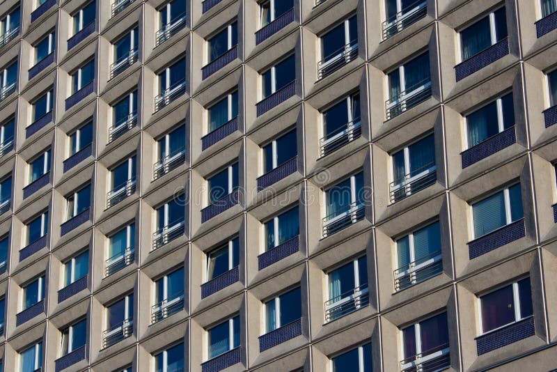 Building Exterior , Residential Building Facade, Window Pattern Stock ...