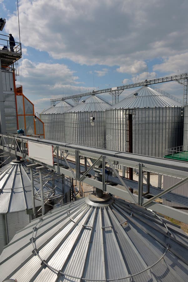 Building Exterior, Storage and Drying of Grains Stock Image - Image of ...