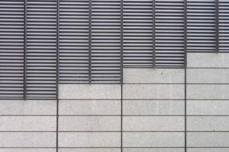 Building External Wall Feature Stock Image - Image of gray, different ...