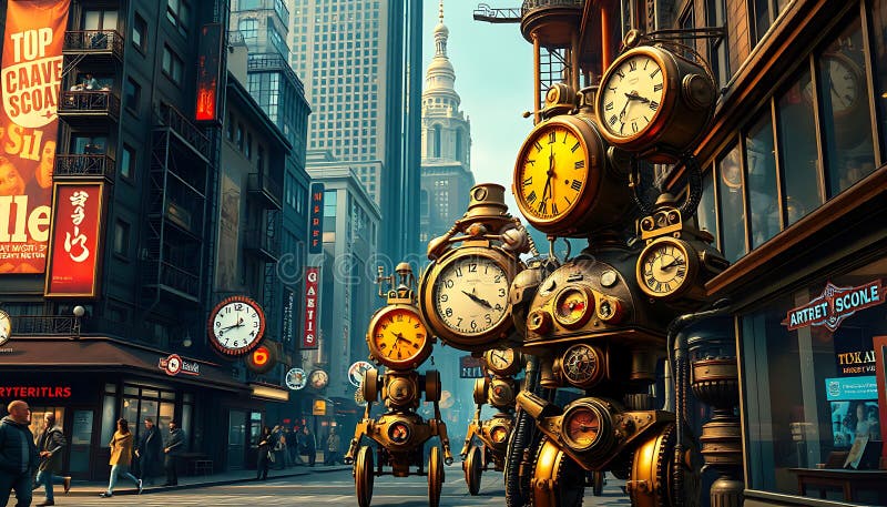 City Clocks Building Facade, Timekeeping Urban Design, Stock Photo ...