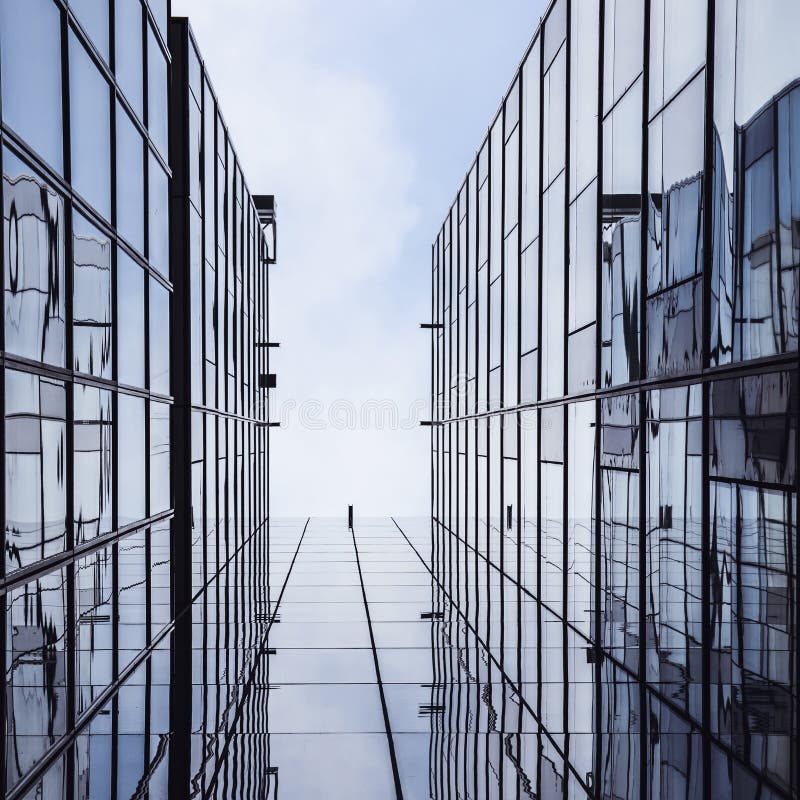 Building Facade with Blue Sky Stock Photo - Image of construction ...