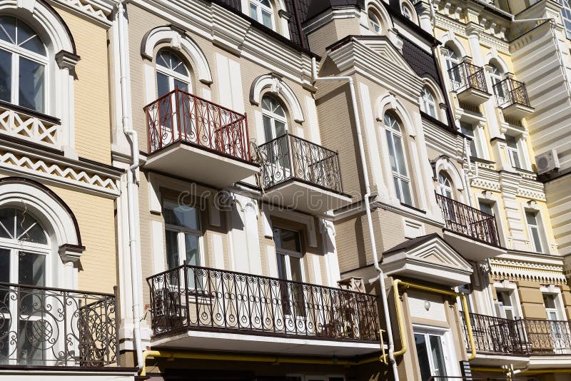 Building Facade in Classic Style Stock Photo - Image of classic ...