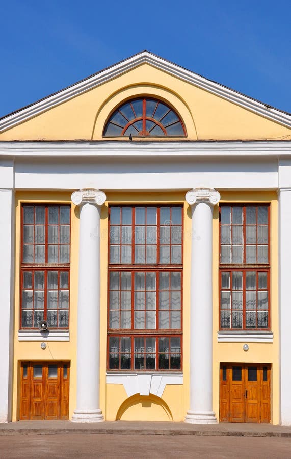 Beautiful Architectural Columns On The Facade Of The Building Stock ...