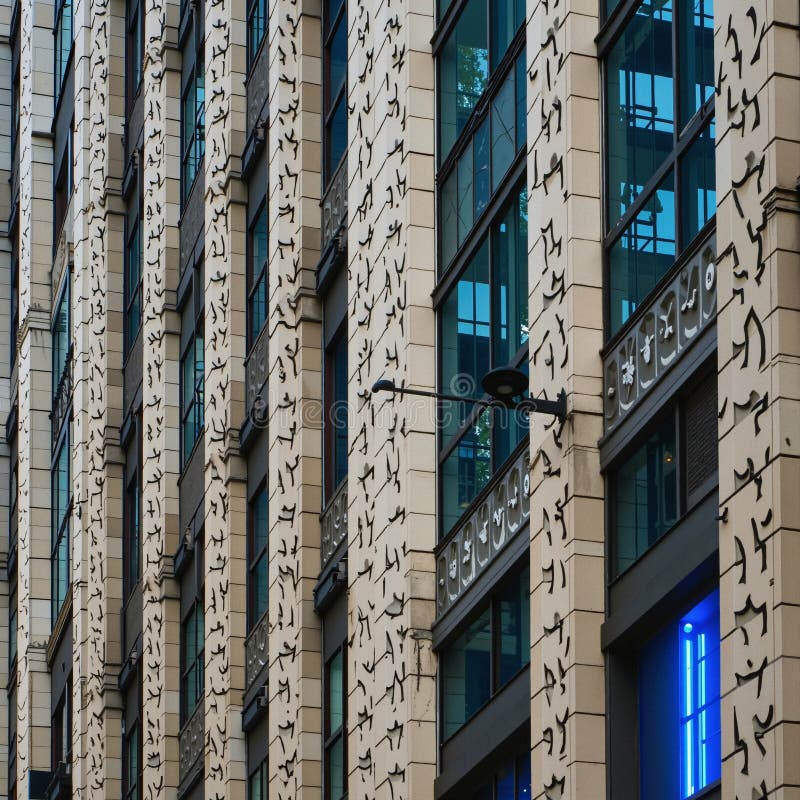 Calligraphy on Urban Architecture Stock Image - Image of wall ...