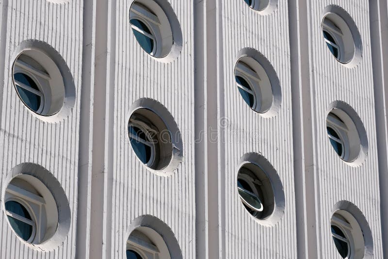 Building Facade Features Circular Windows Stock Image - Image of ...