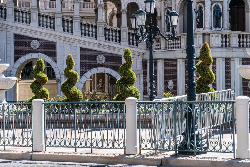 Building Facade with Fences in Las Vegas Editorial Stock Image - Image ...