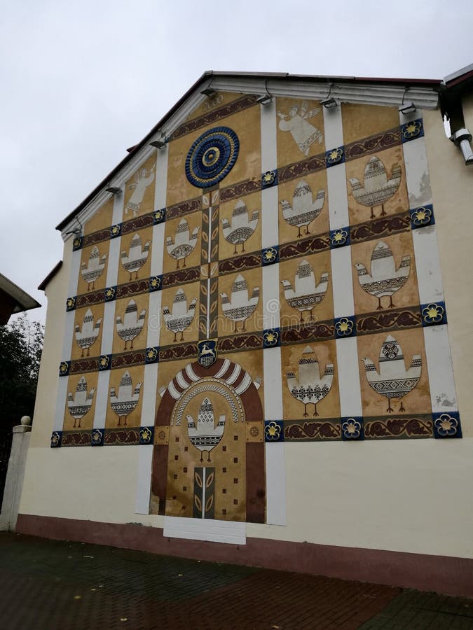 Building with a Drawing on the Facade in the Historical Centre of ...
