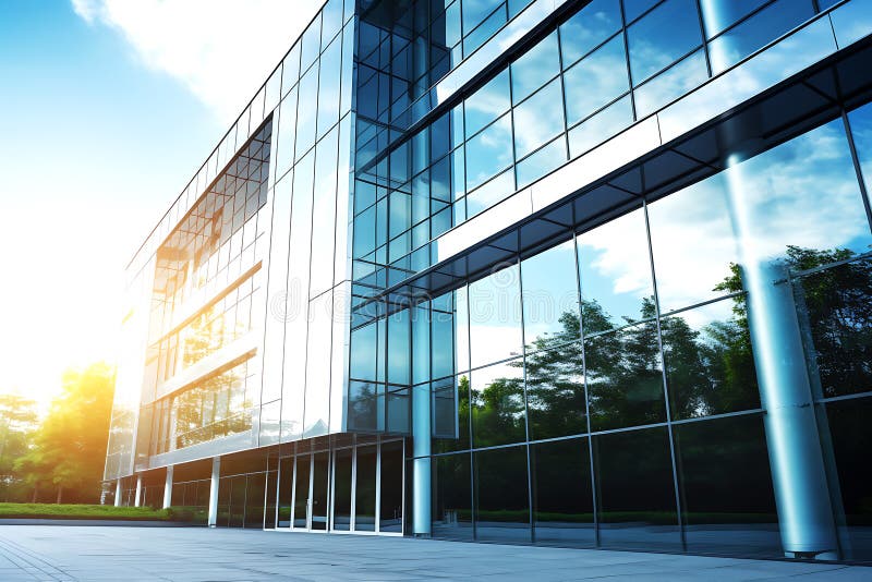 Building Facade with Solar Windows or Transparent Solar Panels As ...