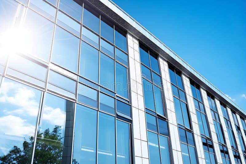 Building Facade with Solar Windows or Transparent Solar Panels As ...