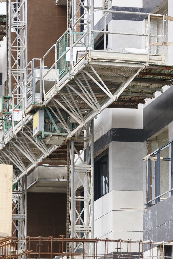 Building Facade Under Construction. Concrete Structure Stock Photo ...