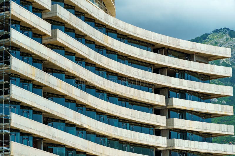 Building Facade Under Construction, Real Estate Development Stock Photo ...
