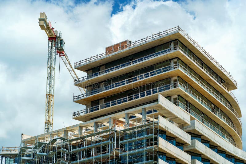 Building Facade Under Construction, Real Estate Development Stock Image ...