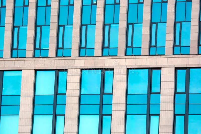 Building Facade with Windows. Residential Building Industry in the City ...