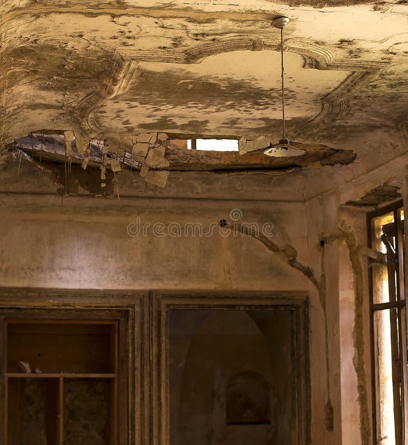 Falling apart stock image. Image of frame, cracked, gutter - 48249725