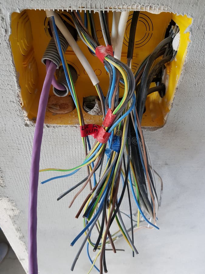 New Home Construction Showing Drywall with Electrical Boxes Stock Photo ...