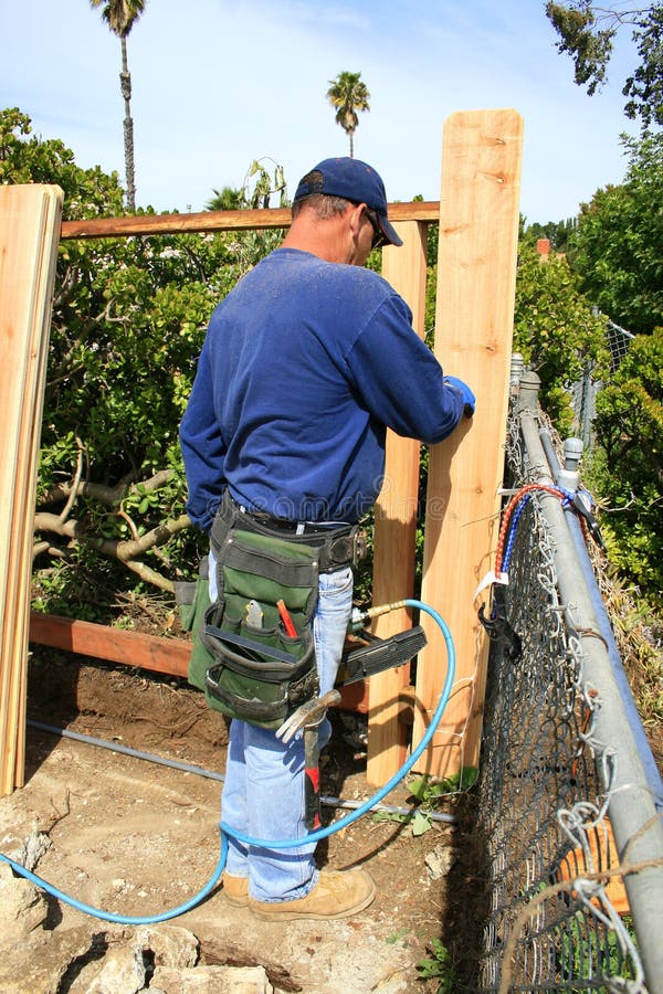 Building a Fence stock photo. Image of outside, nail, reformation - 4707120