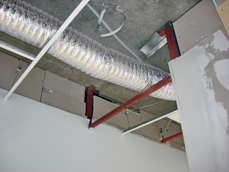 Building Finishing Work stock image. Image of metal, communications ...