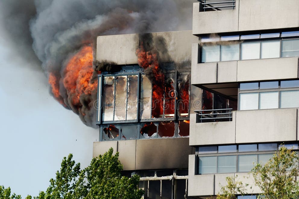 Building on Fire stock photo. Image of university, disaster - 11434550