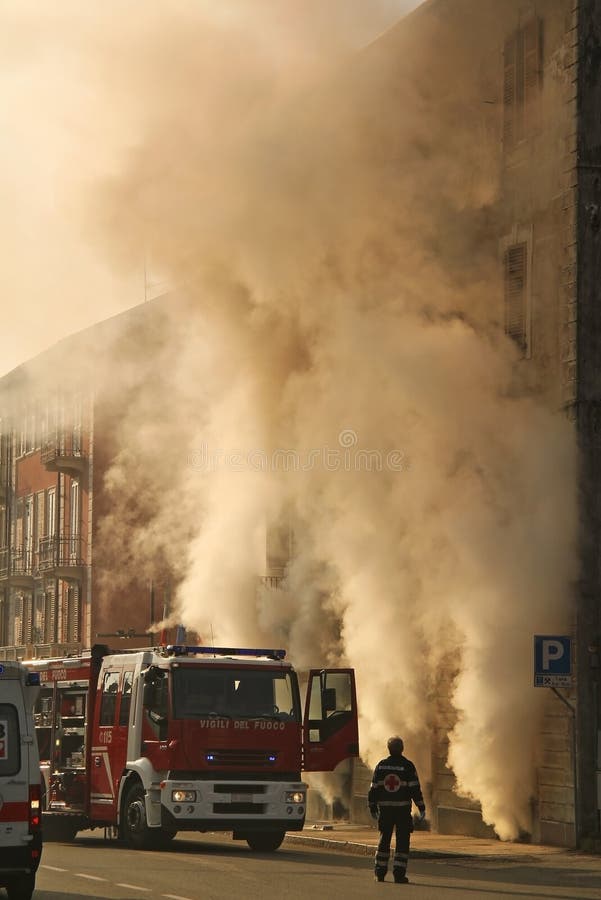 Building on fire stock photo. Image of street, ambulance - 22374940