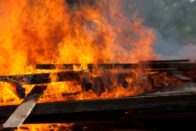 Building Fire stock image. Image of smoke, wooden, fire - 82529399