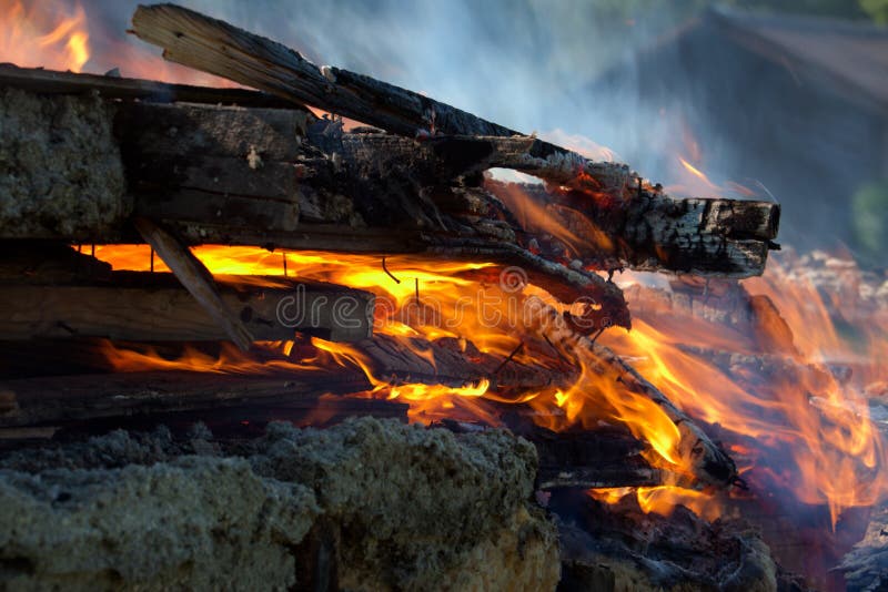 Building Fire stock photo. Image of destroy, wood, burning - 83050980