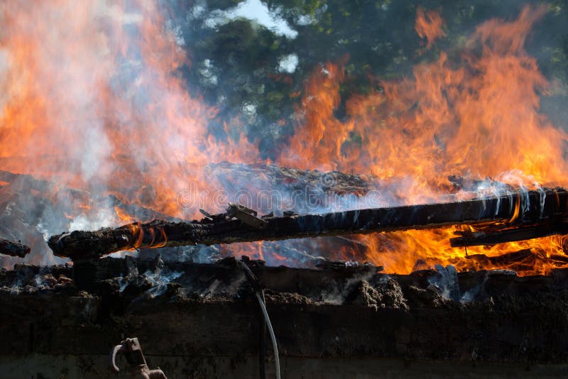 Building Fire stock image. Image of flame, close, destroy - 83216579