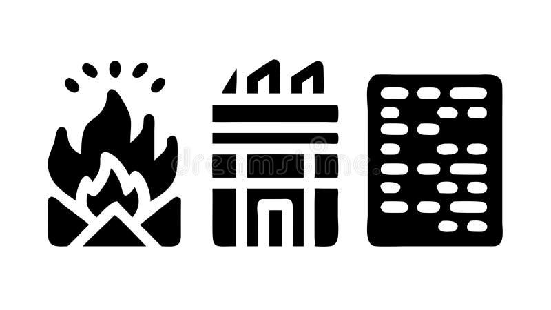 Building Fire Hazard Icon, Structural Damage, Vector Design Generative ...