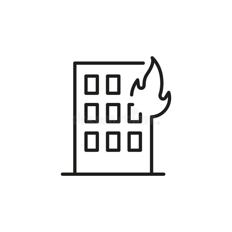 Building fire icon stock vector. Illustration of icon - 325937721