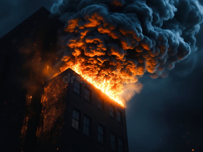 Building Fire Smoke Coming Out Top Stock Photos - Free & Royalty-Free ...