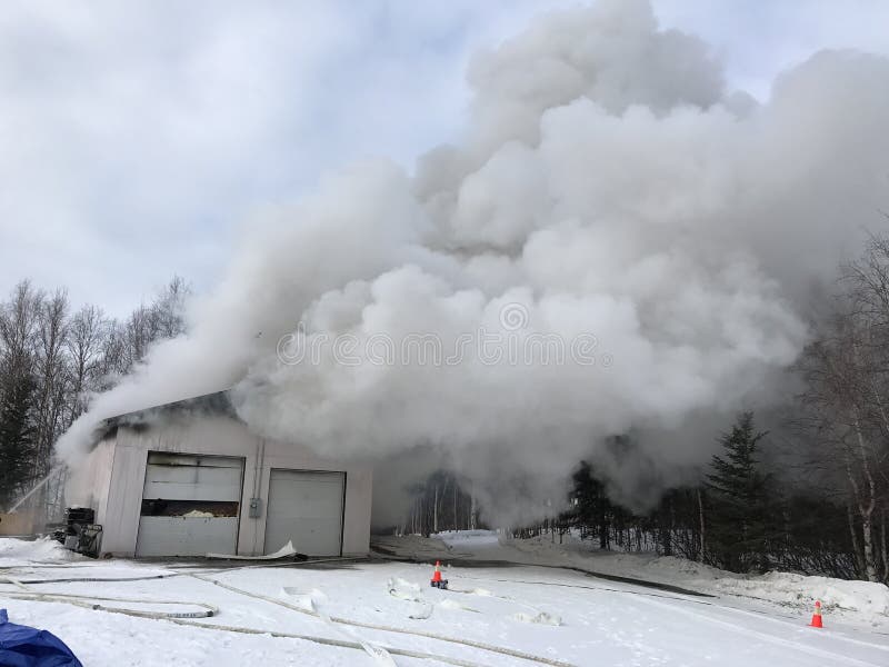 Building on Fire and Smoking Stock Image - Image of devestation ...