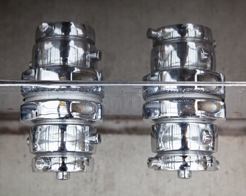 Building Fire Sprinkler Outlets Stock Photo - Image of fighting, public ...