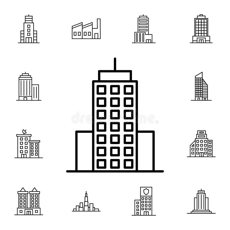 Building Flat Vector Icon In Buildings Pack Stock Illustration ...