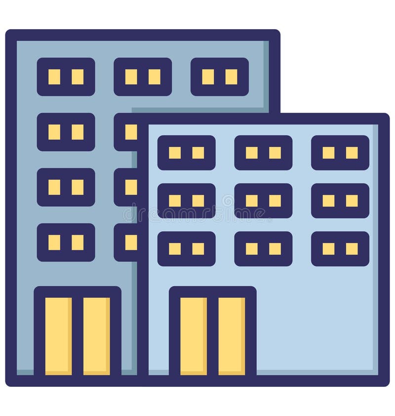 Building, Flats Isolated Vector Icon that Can Be Easily Modified or ... Building, Flats Isolated Vector Icon that Can Be Easily Modified or ...